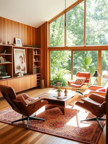 25 salons Mid-Century Modern qui trouvent le bon équilibre rétro