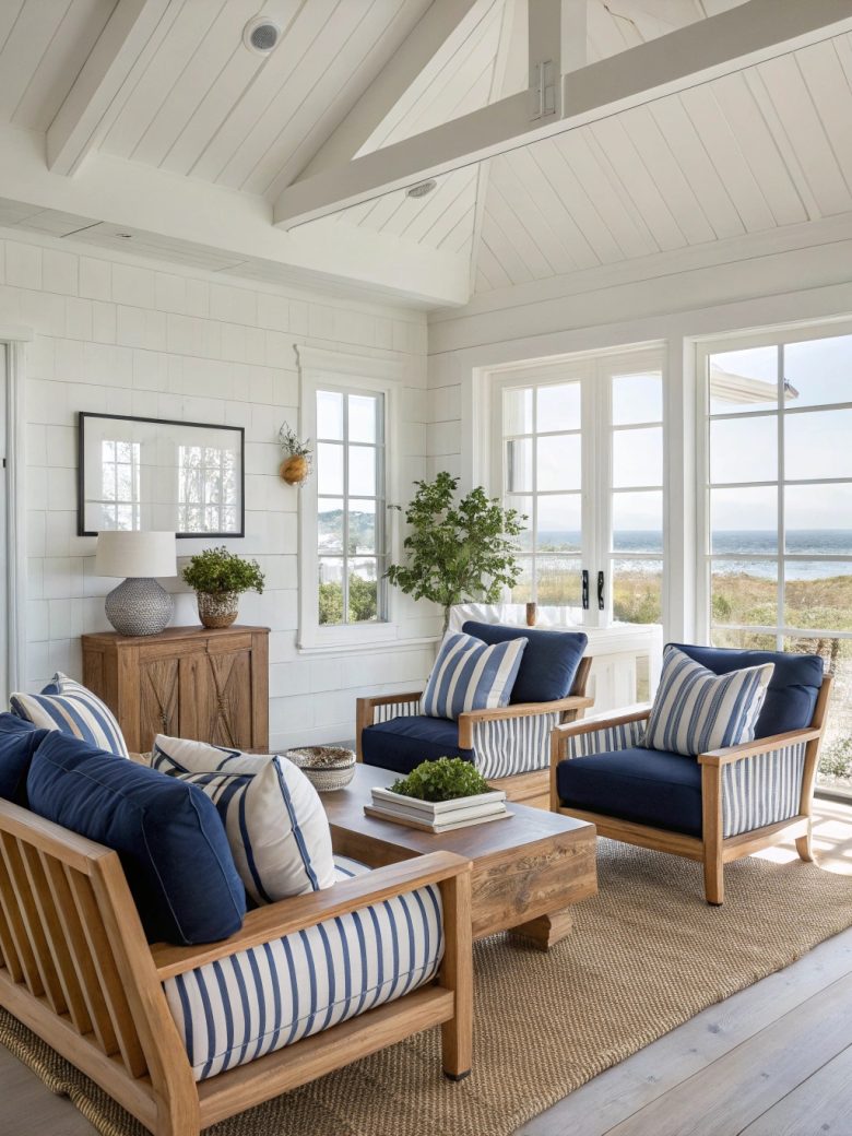12 Idées Déco Pour Un Salon Bord De Mer Chic Et élégant